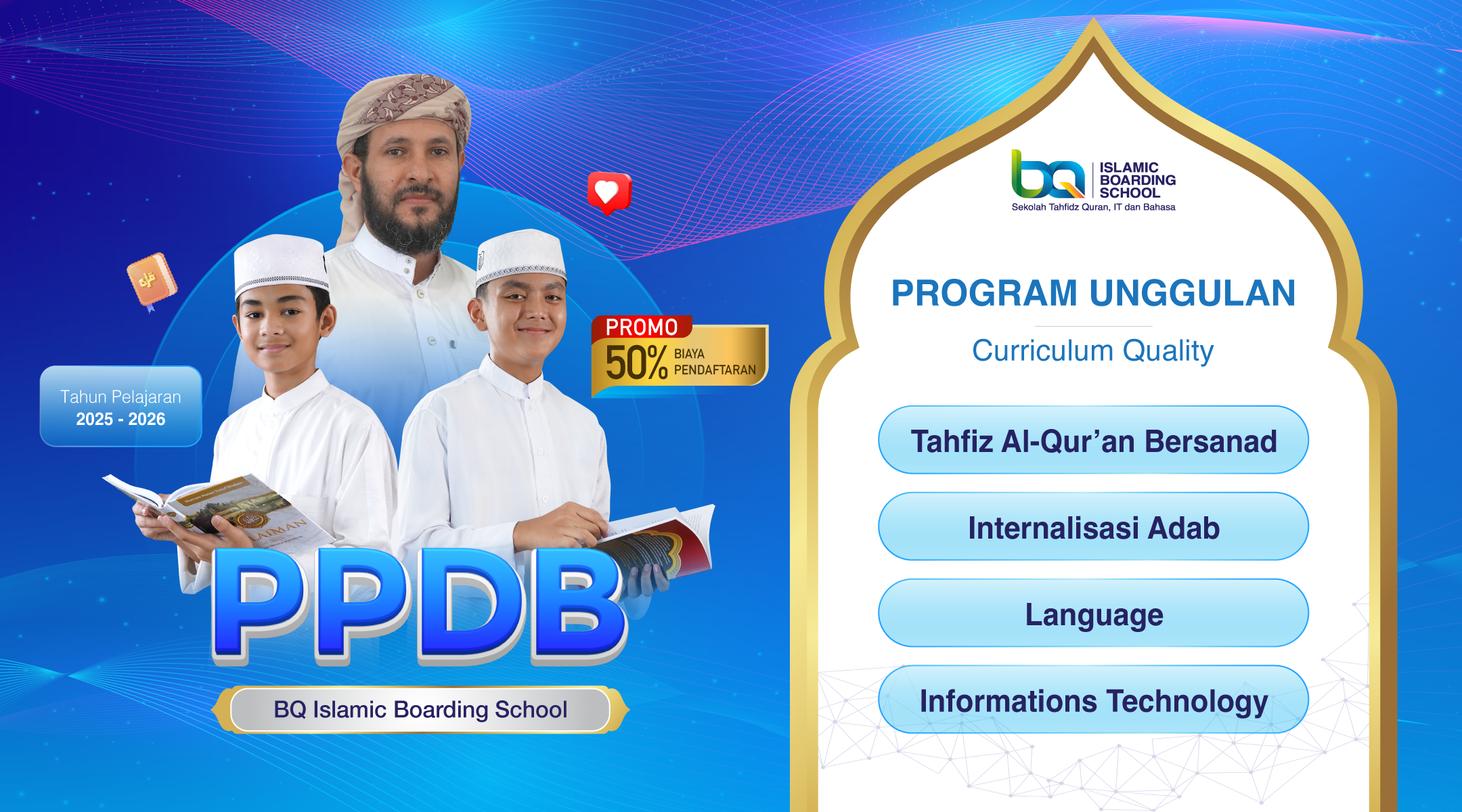 Informasi Pendaftaran Bina Qurani - BQ Islamic Boarding School